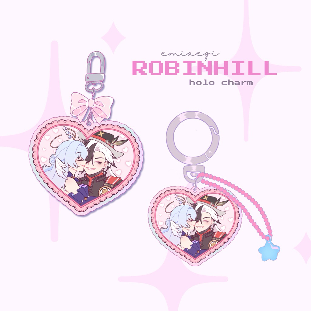 Jual [emiaegi] HSR RobinHill Holo Heart Charm | Shopee Indonesia