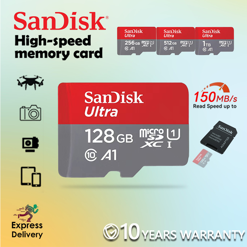Jual SanDisk Ultra 128GB/256GB/400GB/512GB/1TB MicroSDXC MicroSD Card UHS-I Memory Card | Shopee ...