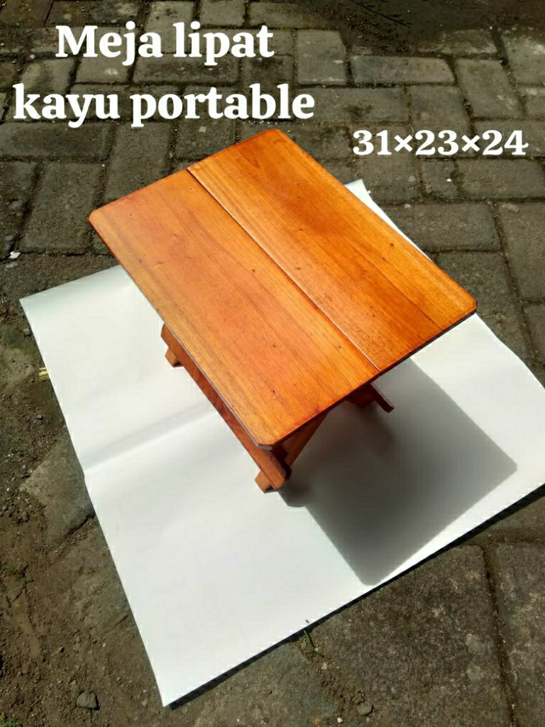 Jual Meja lipat kayu portable/meja lipat anak/meja belajar kayu ...