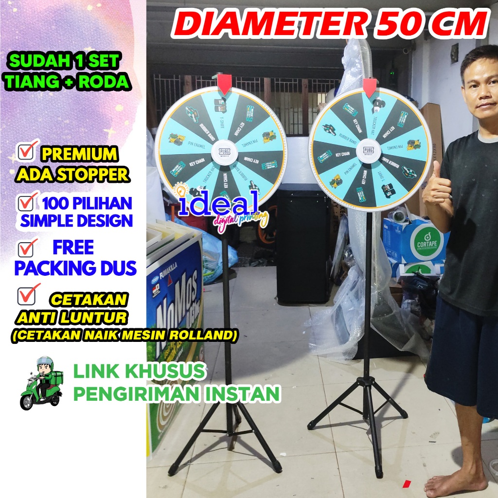 Jual Roda Undian Diameter 50cm roda keberuntungan 50cm wheel of fortune ...