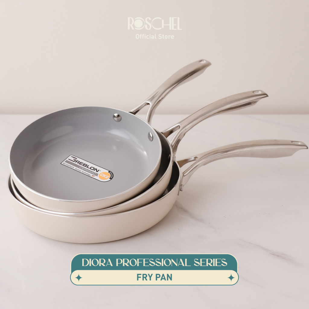 Jual Roschel Diora Professional Fry Pan 20 cm , 22 cm , 24 cm Ceramic ...
