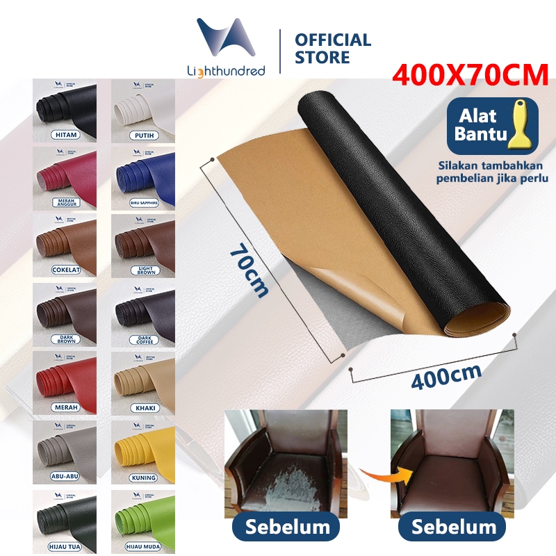 Jual Lighthundred 400cm*70cm Lem Impor Yang Kuat Sticker Kulit Sofa ...