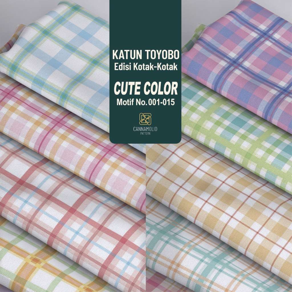 Jual Kain Toyobo Motif Kotak-kotak Lucu | Lebar 145cm | Plaid CUTE ...