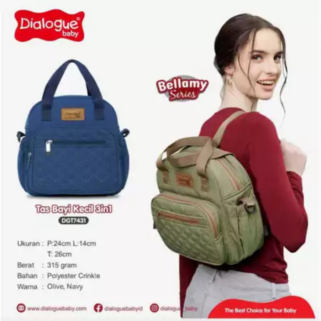 Jual Dialogue Baby DLG7431 Tas Bayi Kecil 3in1 | Shopee Indonesia