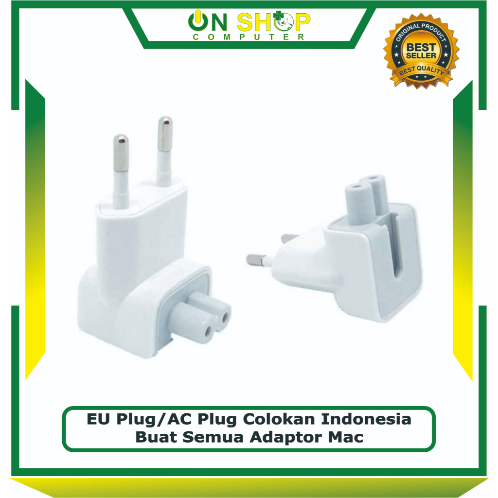 Jual EU Plug/AC Plug Colokan Indonesia Buat Semua Adaptor Mac | Shopee ...
