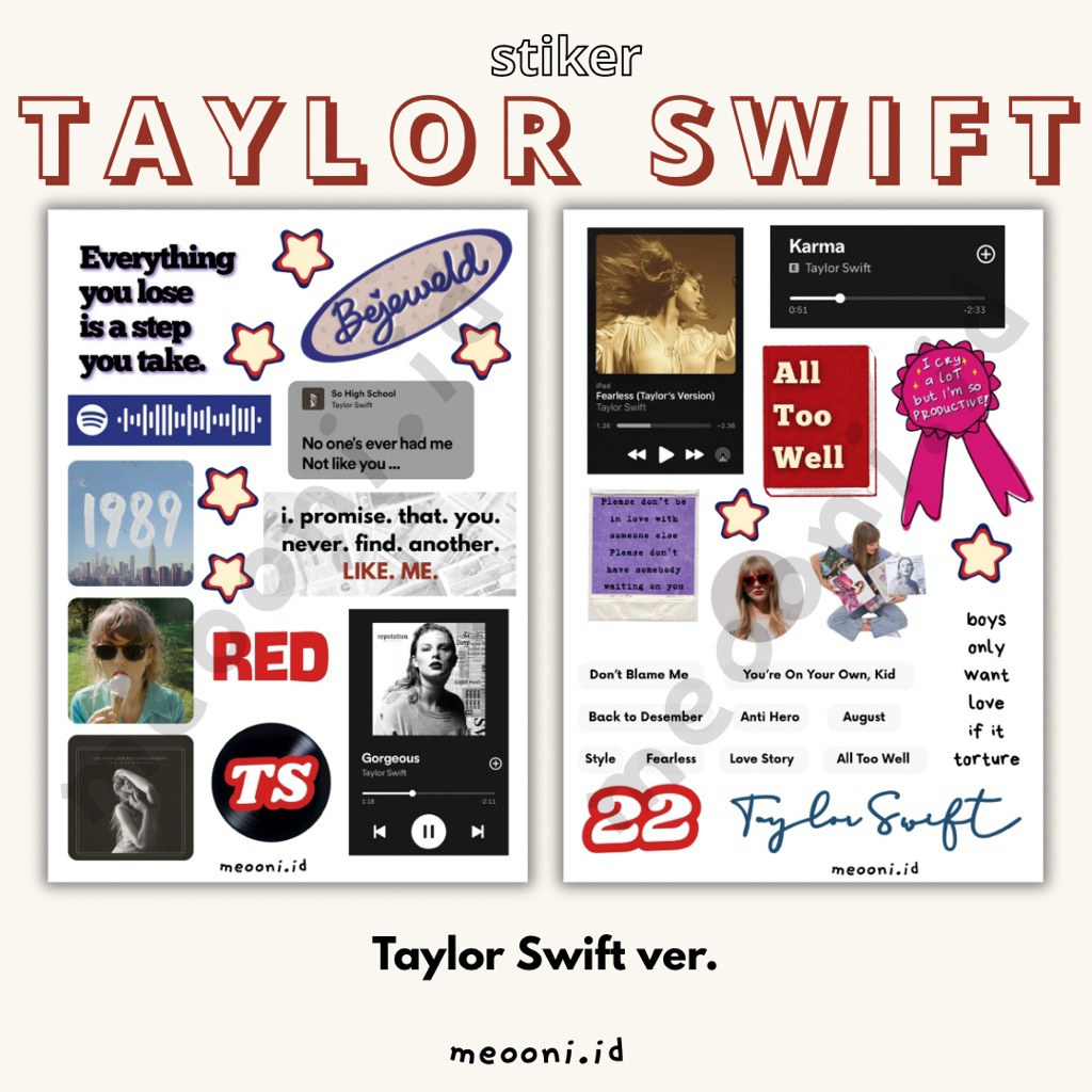 Jual 35pc TAYLOR SWIFT STICKERS | Shopee Indonesia