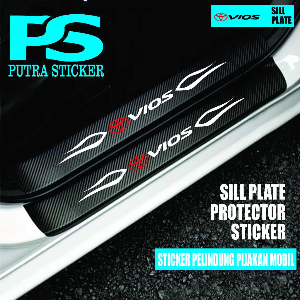 Jual NEW 9PCS Sticker Pelindung pijakan Mobil Sill Plate TOYOTA VIOS ...