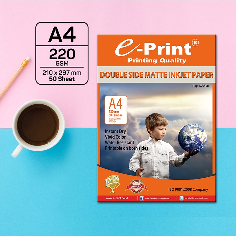 Jual e-Print Double Side Matte Inkjet Paper A4 | Shopee Indonesia