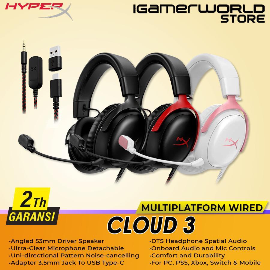 Jual HyperX Cloud III / Cloud 3 DTS Spatial Audio Gaming Headset | Shopee Indonesia