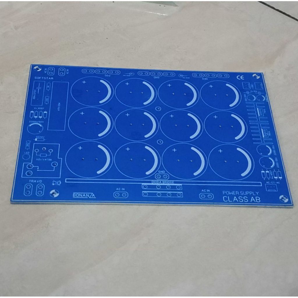 Jual PCB PSU Class H & Class AB 12 Elko PCB Power Supply 12 Elko ...