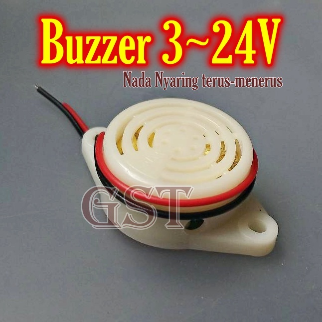 Jual Buzzer 3 - 24 Volt Nada terus continue 12V buser 3v 24v buzer ...