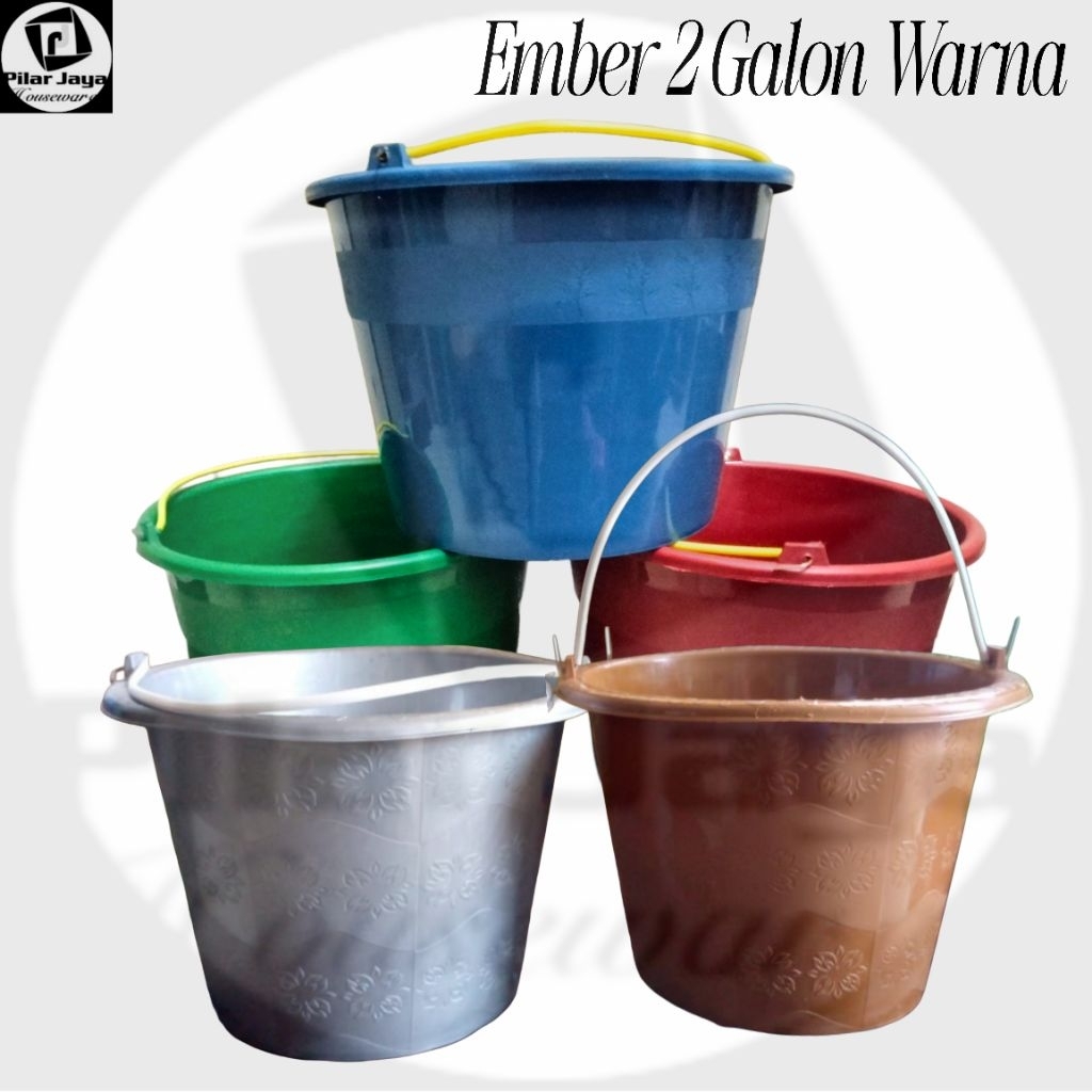 Jual Ember Berkat Warna/Timba Italy ukuran 2 Galon Warna | Shopee Indonesia