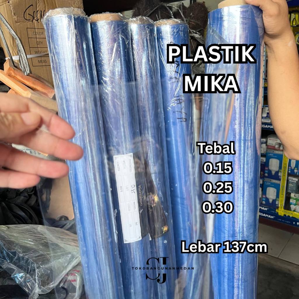 Jual 1 meter - Plastik Mika Transparan Tebal 0.15 0.25 0.30 mm | Mika ...