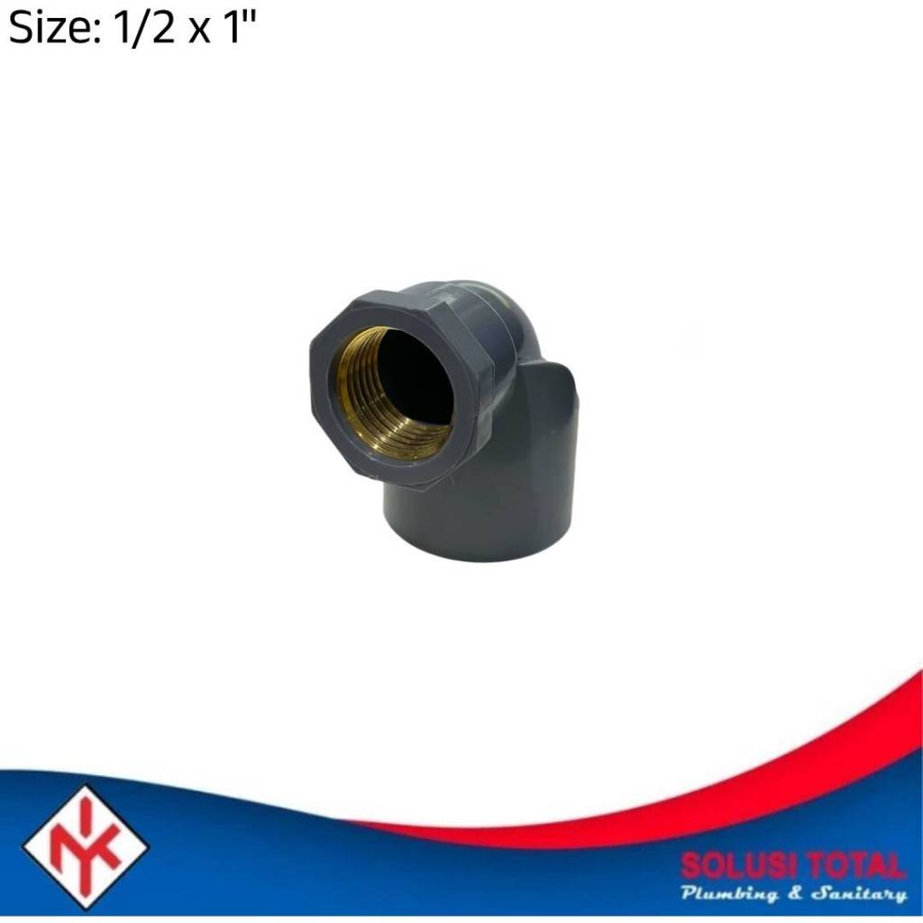 Jual KDD Kuningan 1/2 x 1" Knee Drat Dalam 1/2 x 1 Inch Kuningan Nakama | Shopee Indonesia