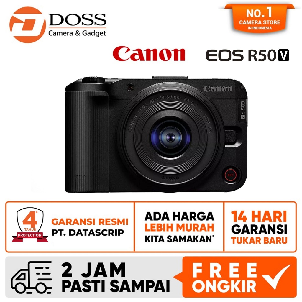 Jual Canon EOS R50 V kit 14-30mm f4-6.3 Mirrorless Camera EOS R50V kit ...