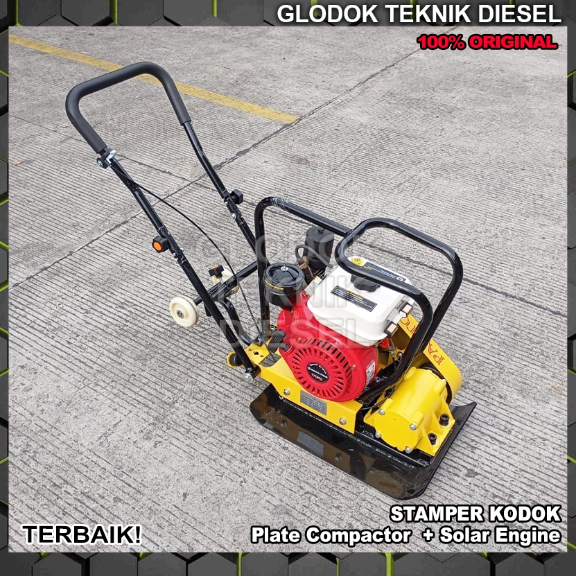 Jual Mesin Stamper Kodok + Solar Diesel Engine ORIGINAL Plate Compactor ...