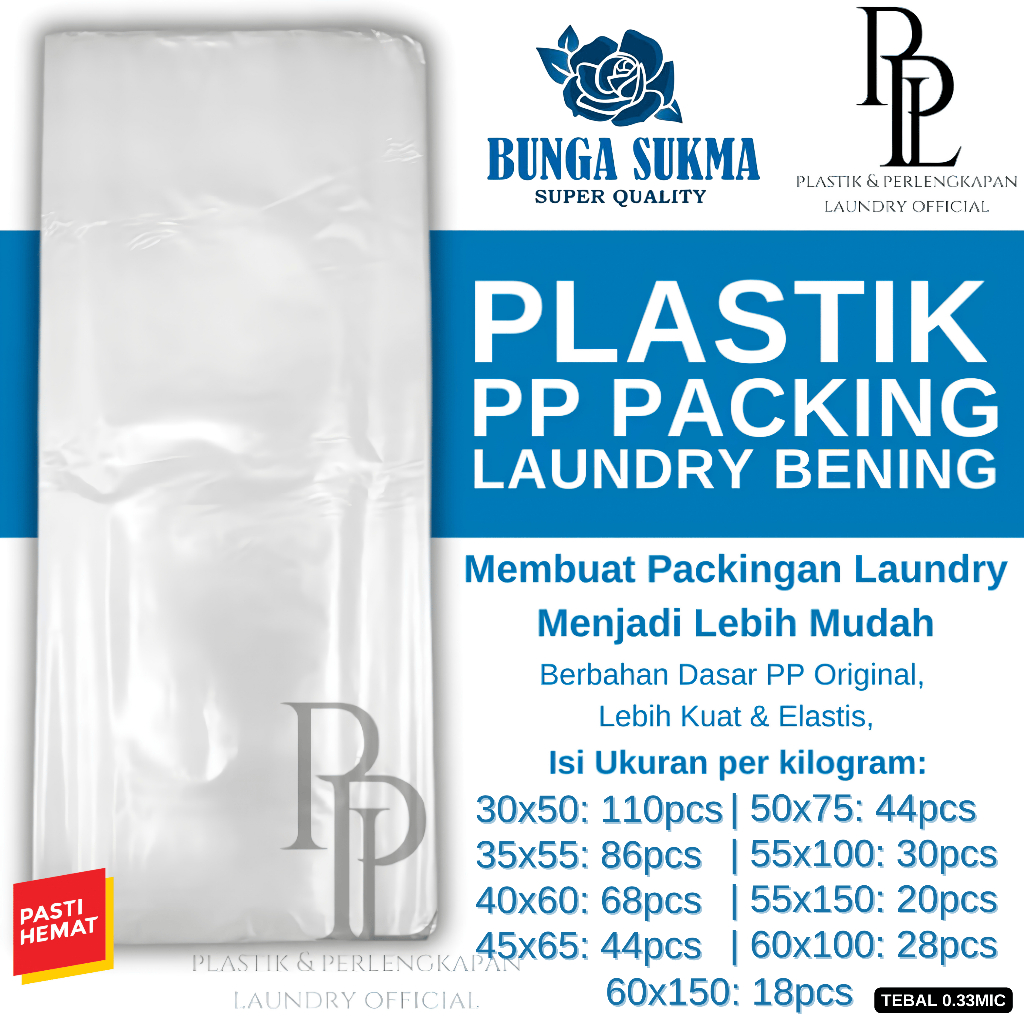 Jual [1 KG] Plastk PP by Bunga Sukma / Plastik Packing Laundry ...