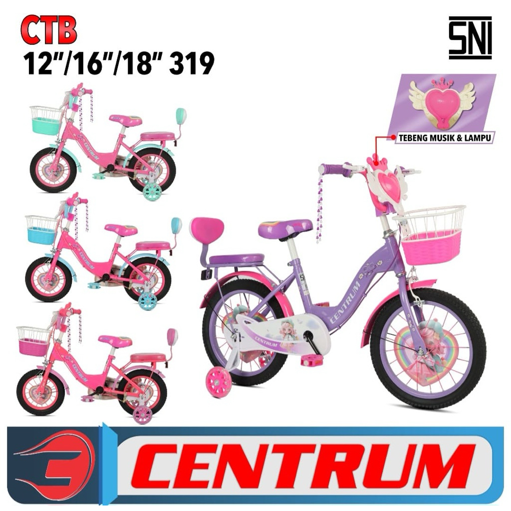 Jual Sepeda Anak Perempuan 12 Inch & 16 Inch Centrum 319 By Pacific ...