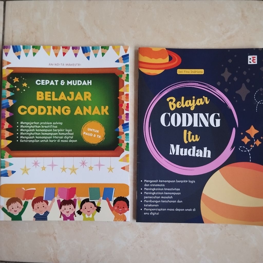 Jual Buku Anak - Cepat & Mudah Belajar Coding Anak untuk PAUD dan TK + Belajar Coding Itu Mudah ...