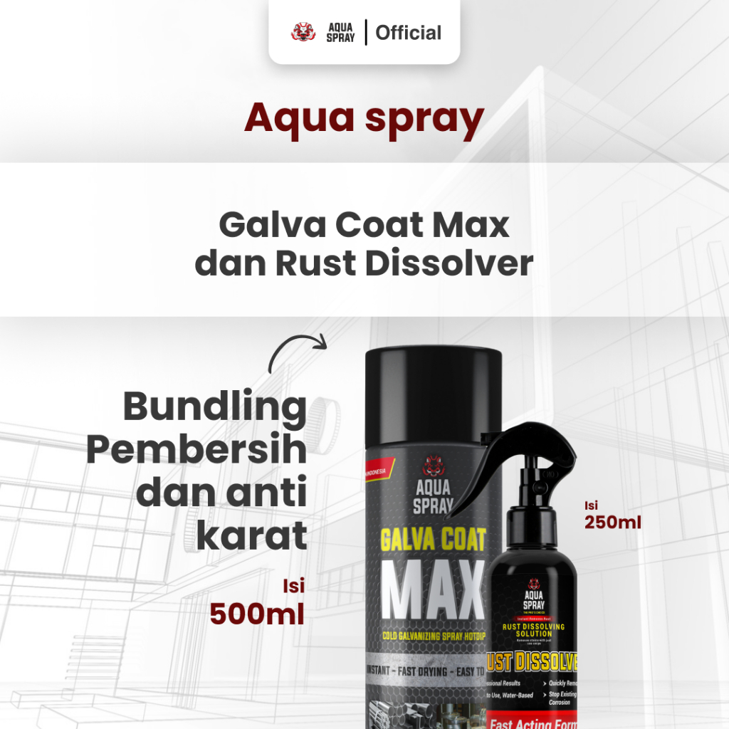 Jual Aqua Spray - Paket Bundling - Galva Coat / Cat Galvanis dan ...