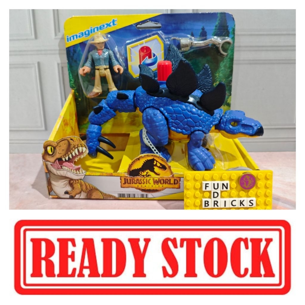 Jual Mattel Jurassic World Dominion Stegosaurus & Dr. Grant Imaginext ...