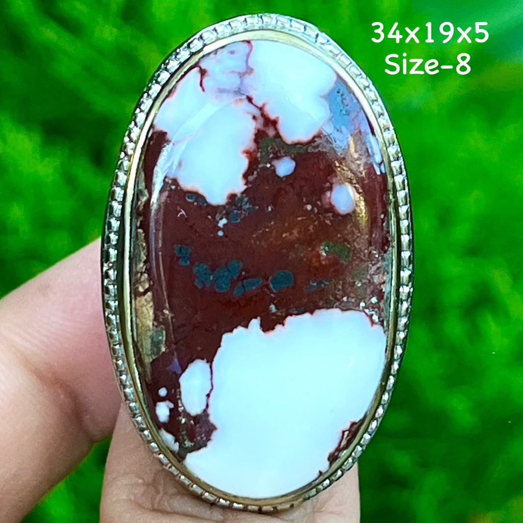Jual Cincin Batu Akik Natural Pirus Persia Putih Jumbo (Asli Alam ...