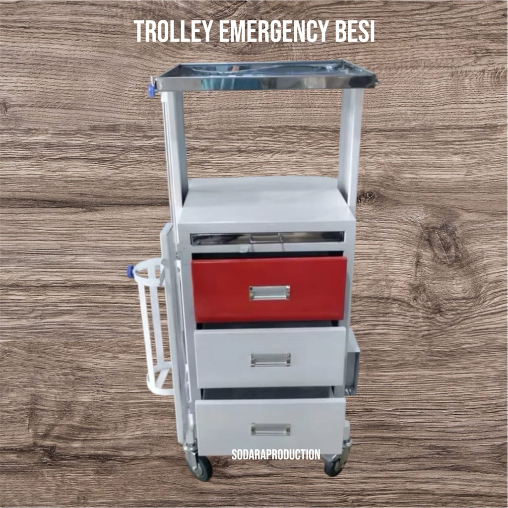 Jual Trolley Emergency Besi | Troli Medis Stainles Custume | Trolly Darurat Medical | Shopee ...