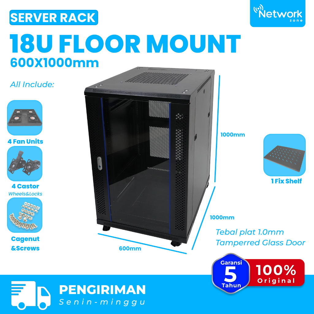 Jual Rack Server 18U Floor Mount Rack 600X1000mm | Shopee Indonesia