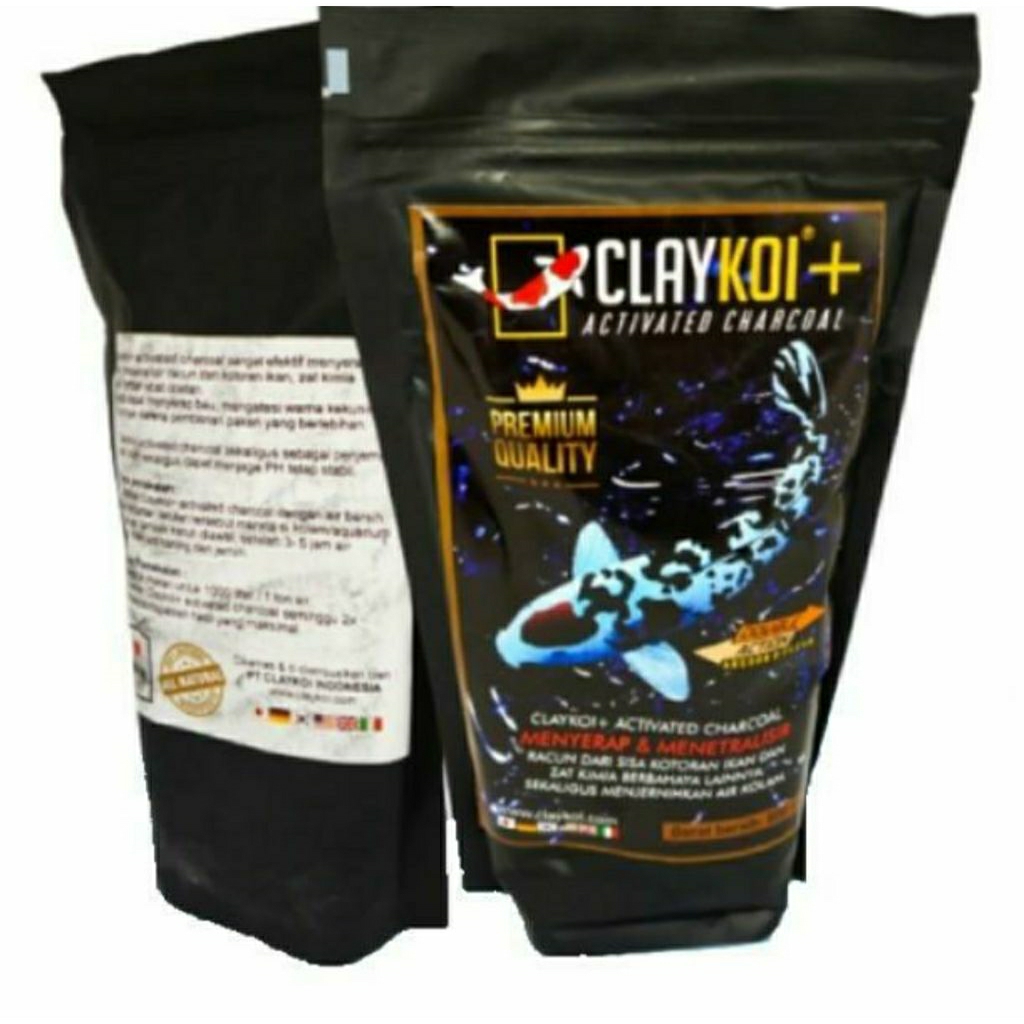 Jual Clay Koi Plus Activated Charcoal Penjernih Kolam kuning 250 gram ...