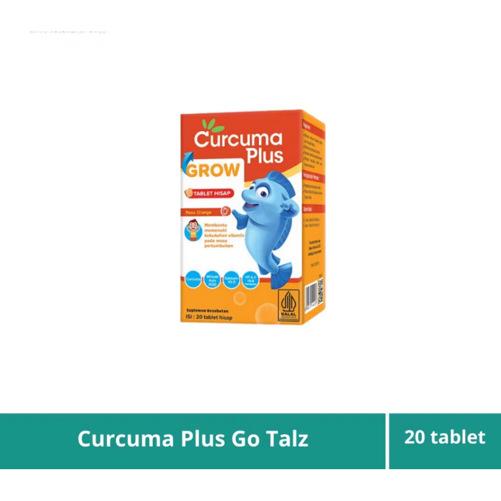 Jual Curcuma Plus Grow Multivitamin Tablet Hisap Rasa Jeruk 20 tablet ...