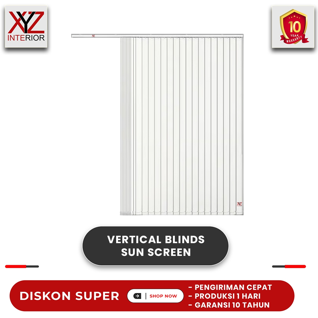 Jual XYZ - BCW Vertical Blind Sunscreen - Tirai Gulung - Tirai Lipat - Gorden Jendela - Ukuran ...