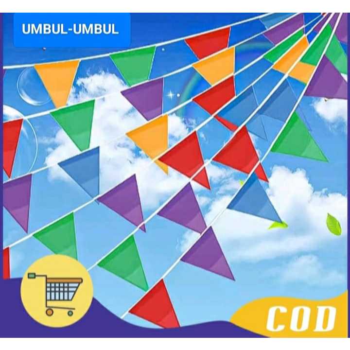 Jual UMBUL - UMBUL BENDERA SEGITIGA WARNA WARNI GANTUNG/HIASAN 17 AGUSTUS-an | Shopee Indonesia