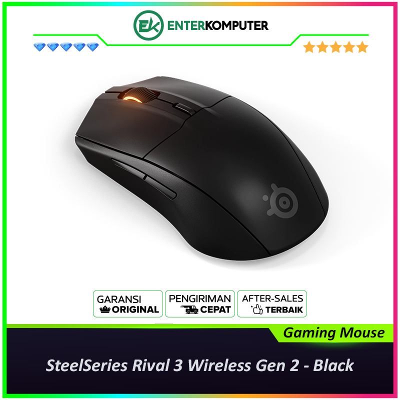 Jual SteelSeries Rival 3 Wireless Gen 2 Gaming Mouse - Black | Shopee ...