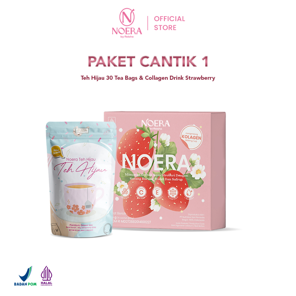 Jual Noera Paket Cantik | Teh Hijau + Collagen Drink Improved Formula ...