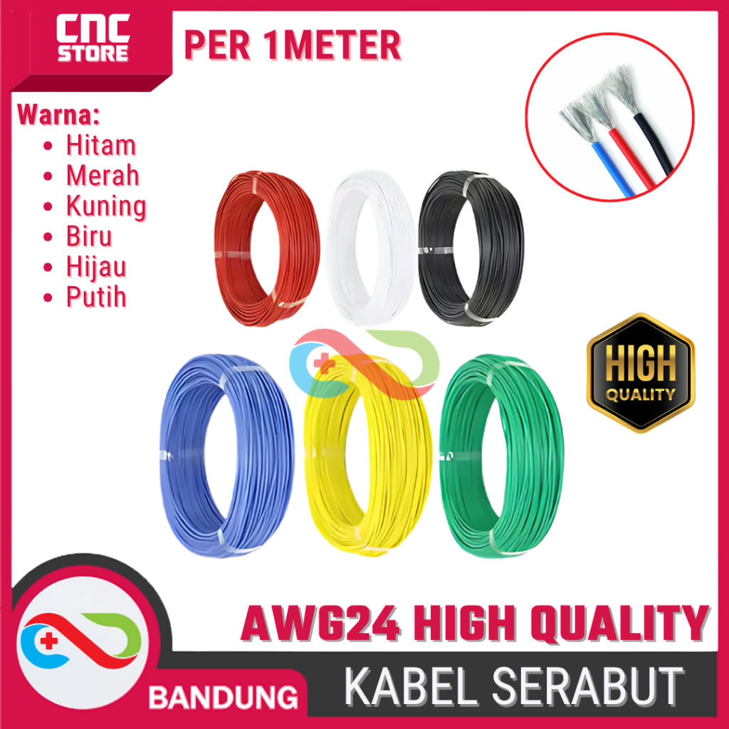 Jual Kabel Serabut AWG 24 High Quality – Kabel Serabut AWG 24 untuk Koneksi Elektronik | Shopee ...