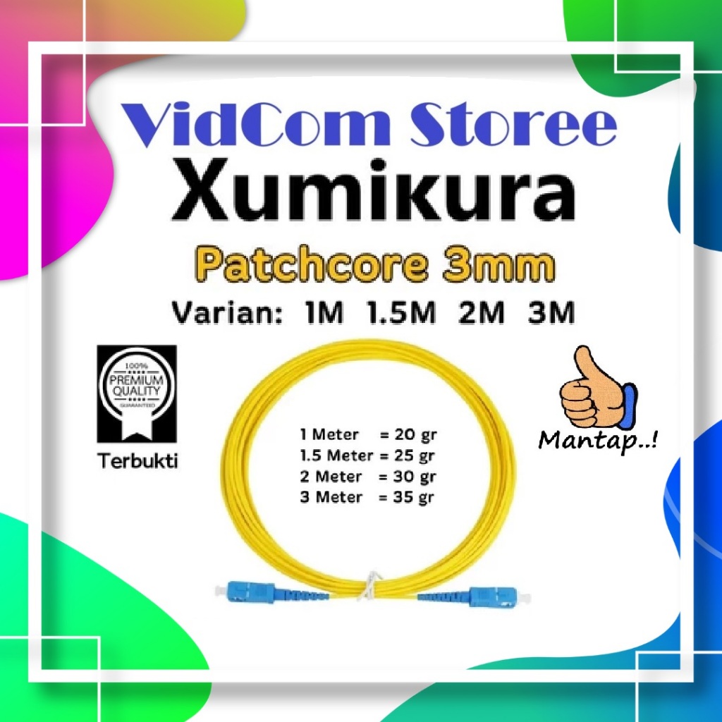Jual Patchcore XUMIKURA YELLOW 3mm [ Premium Quality ] - Patchcord ...