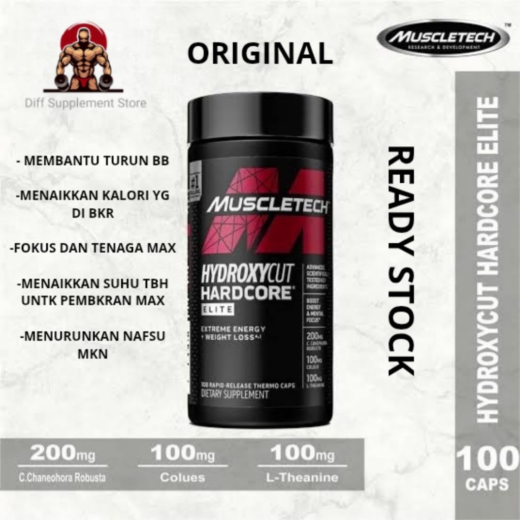 Jual MUSCLETECH MT HYDROXYCUT HARDCORE ELITE 100 CAPS FAT BURNER ORIGINAL MADE IN USA | Shopee ...