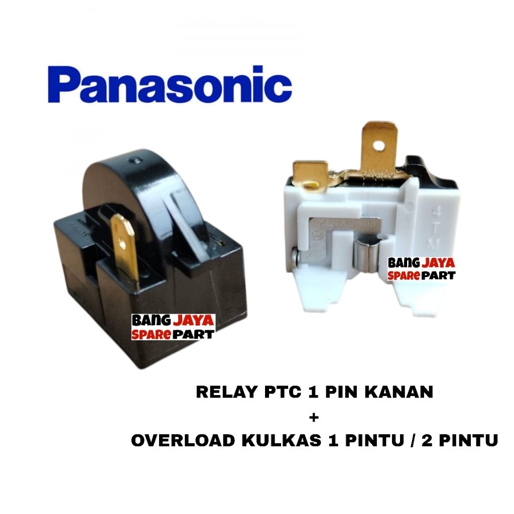 Jual Panasonic Relay 1 Pin Kanan + Ptc Overload Kulkas 1 Pintu / 2 ...