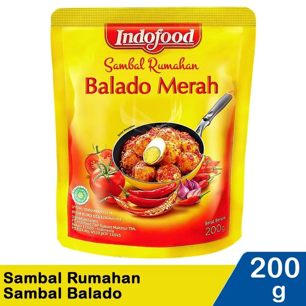 Jual Indofood sambal balado merah 200 gram | Shopee Indonesia
