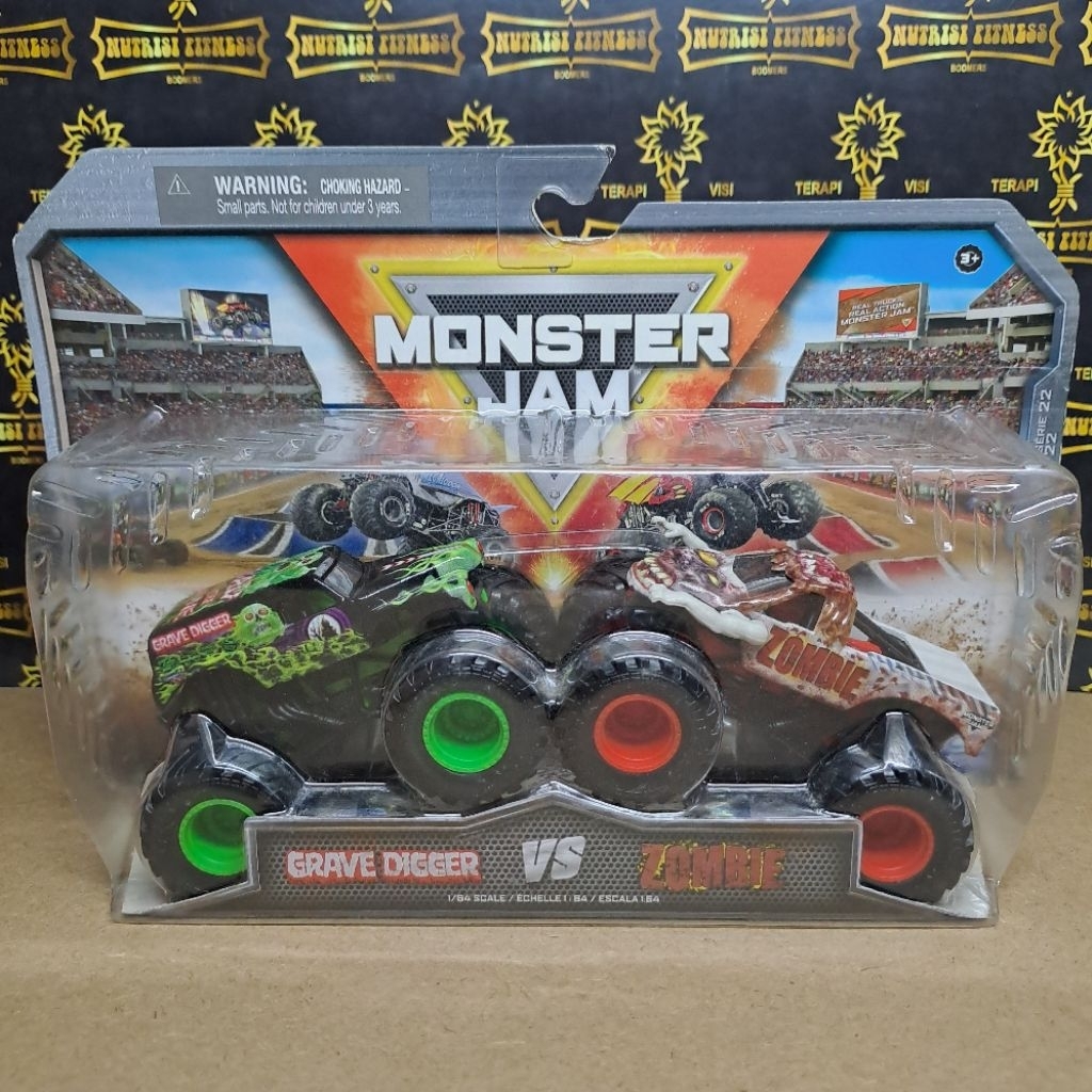 Jual MONSTER JAM ZOMBIE MONSTER JAM 1:64 MONSTER JAM GRAVE DIGGER ...