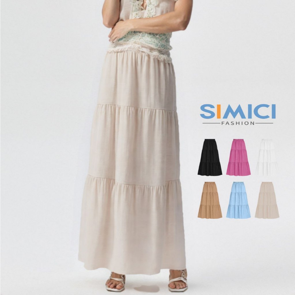 Jual Simici Ruffle Skirt - Rok Umpak - Rok Muslim Wanita - Rok Layer ...