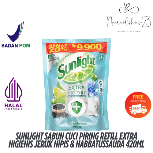 Jual Sunlight Sabun Cuci Piring Refill Extra Higienis Jeruk Nipis ...