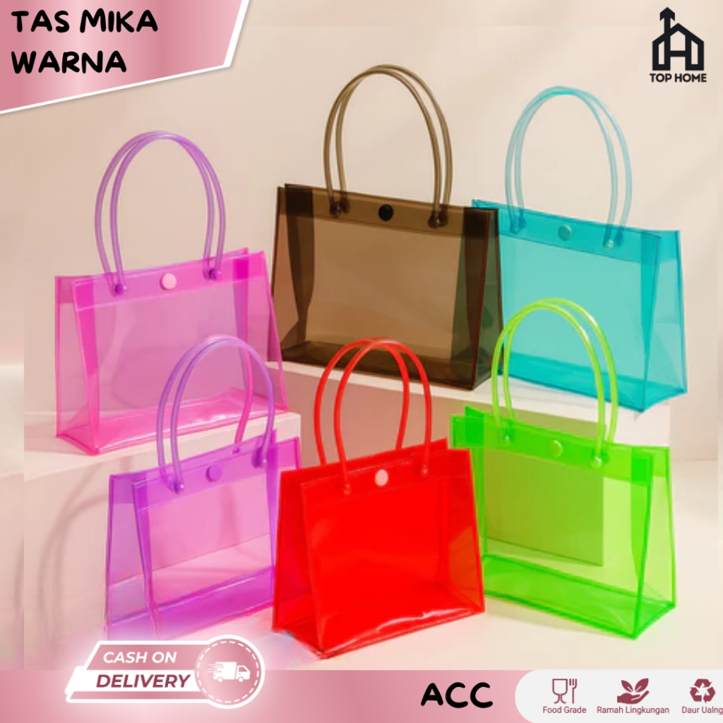 Jual Tas Mika PVC / Tas Mika PVC Transparan / Tas Bening / Tas ...