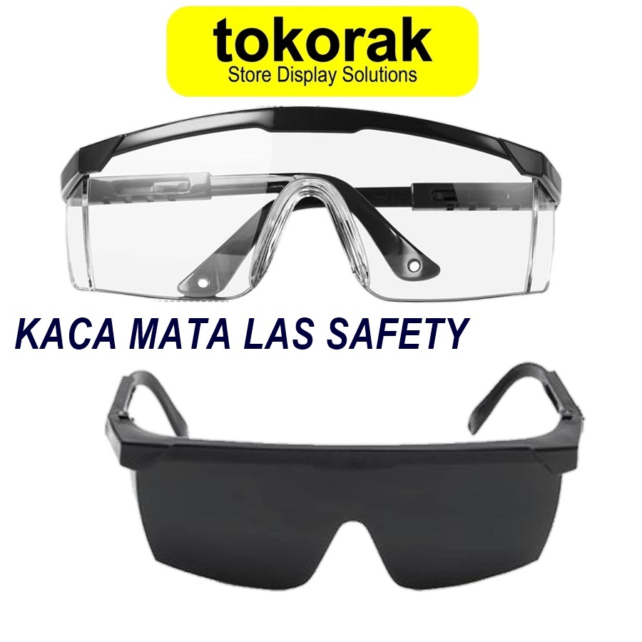 Jual KACAMATA LAS KACAMATA SAFETY UV GLASSES HITAM PEKAT KACAMATA ...