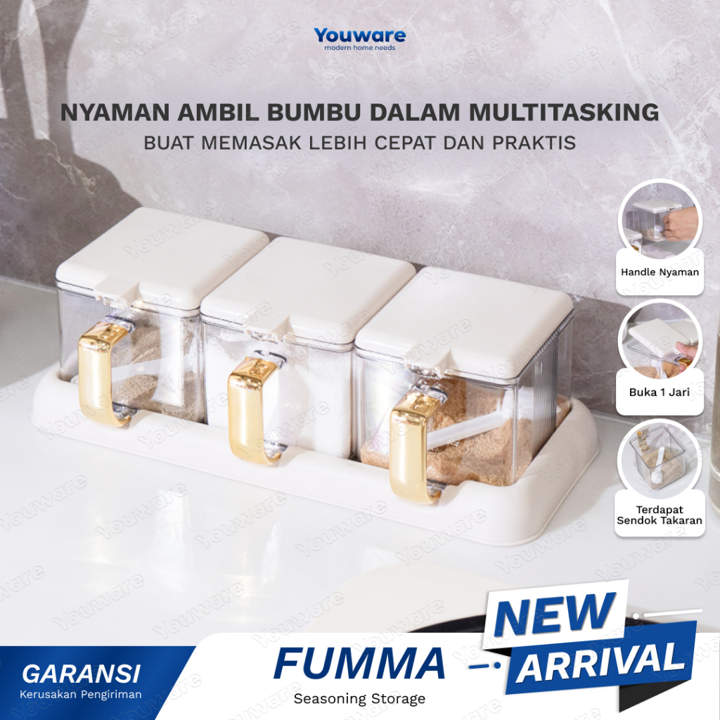Jual Youware - Fumma Seasoning Storage / Tempat Bumbu dengan Sendok ...
