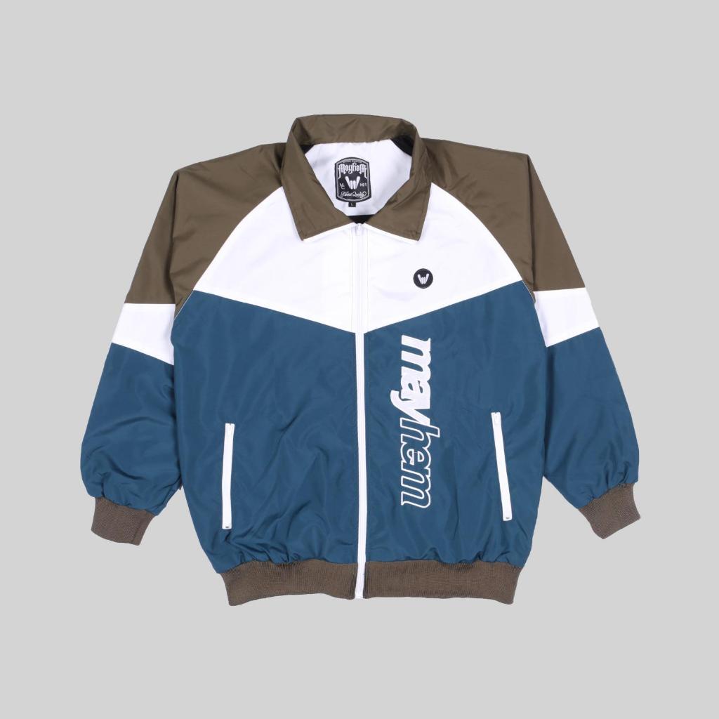 Jual MAYHEM Jacket Parachute Hofman Blue Green White | Shopee Indonesia