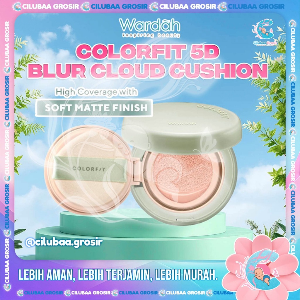 Jual Wardah Colorfit 5D Blur Cloud Cushion Matte Finish Spf 50 Pa+ ...