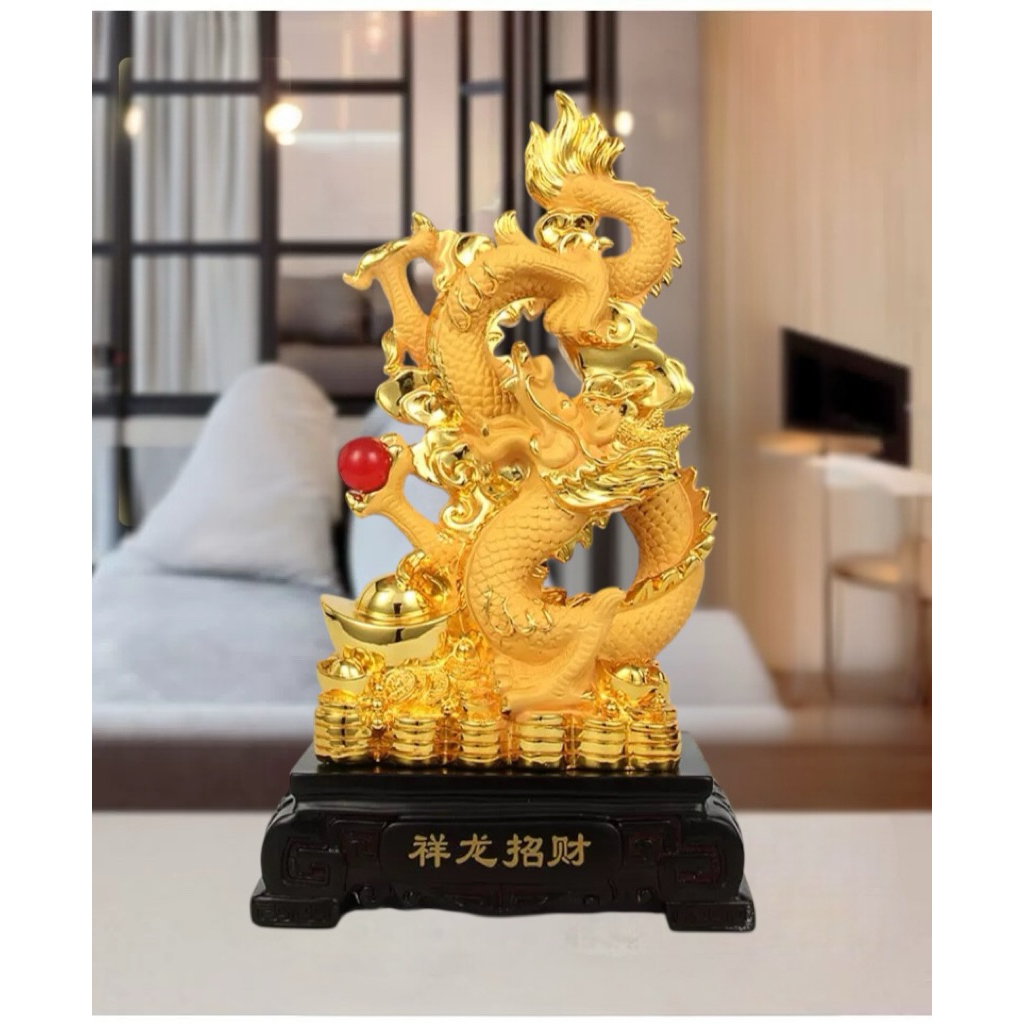 Jual Patung Naga Pembawa Hoki / Hadiah Hiasan Dekorasi Keberuntungan ...