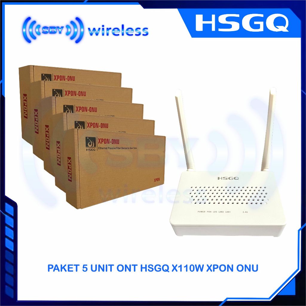 Jual PAKET 5 UNIT HSGQ X110W XPON ONU ONT X110 W 1GE 1FE 300Mbps ...