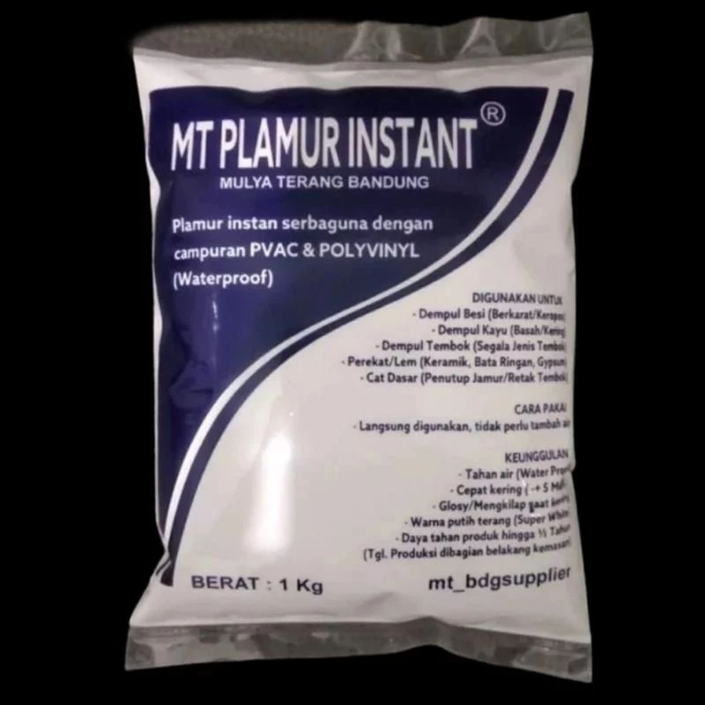 Jual MT Plamur Instant Plamir Tembok Dempul Kayu Instan 1Kg Halus Anti ...